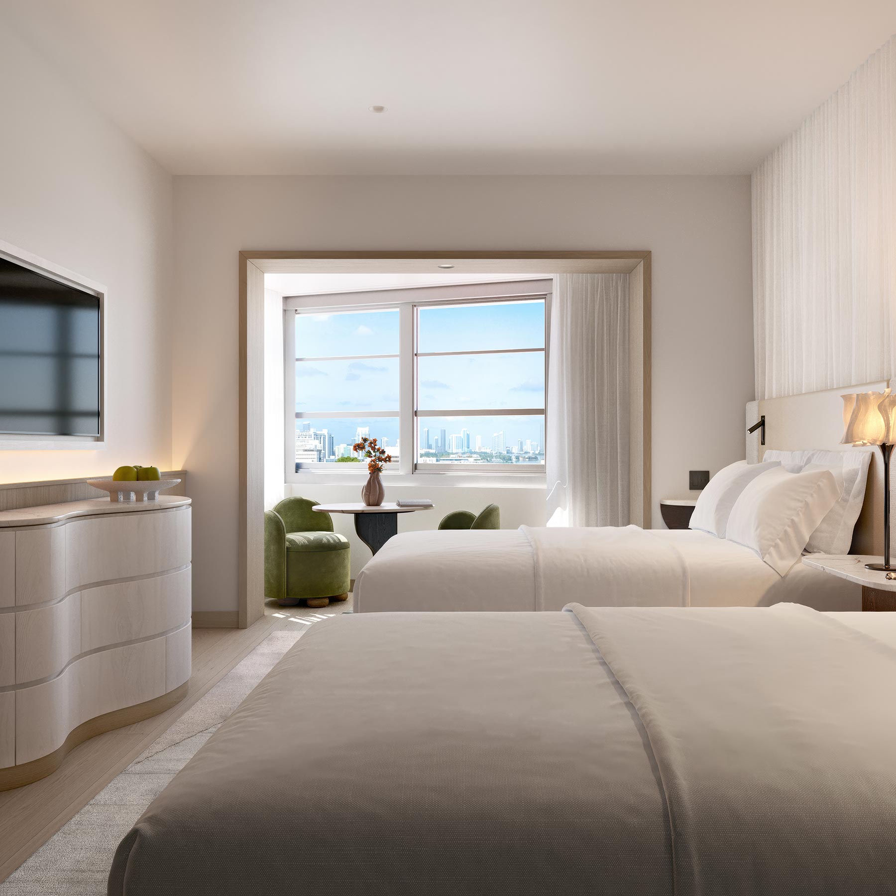 City and Ocean View Rooms | Delano Miami Beach
